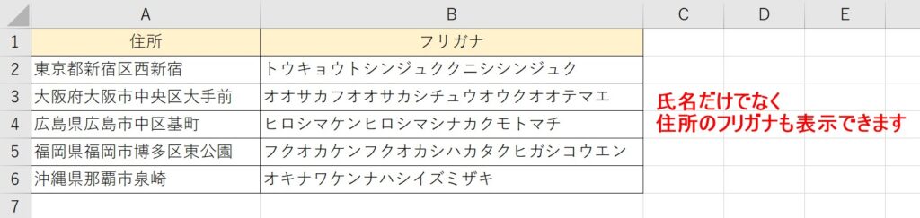 Excel（エクセル）でフリガナを表示させるPHONETIC（フォネティック）関数を初心者向けに解説
